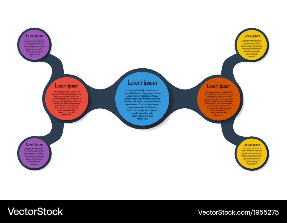 Metaball template colorful round diagram Vector Image