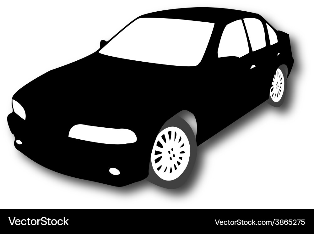 Silhouette of car Royalty Free Vector Image - VectorStock