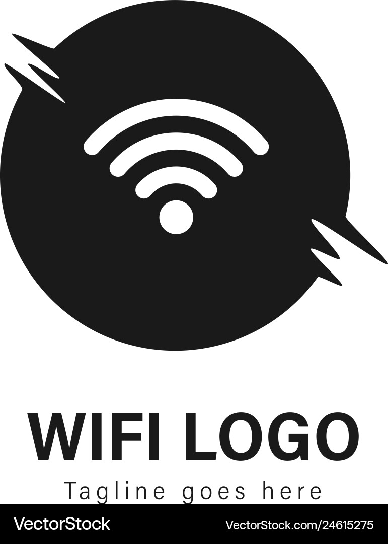 Wifi logo template design logo with modern Vector Image
