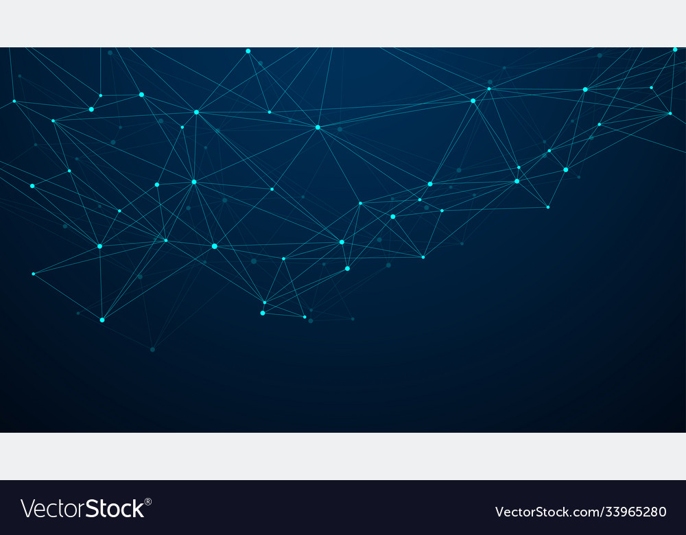 Abstract big data visualization digital network Vector Image