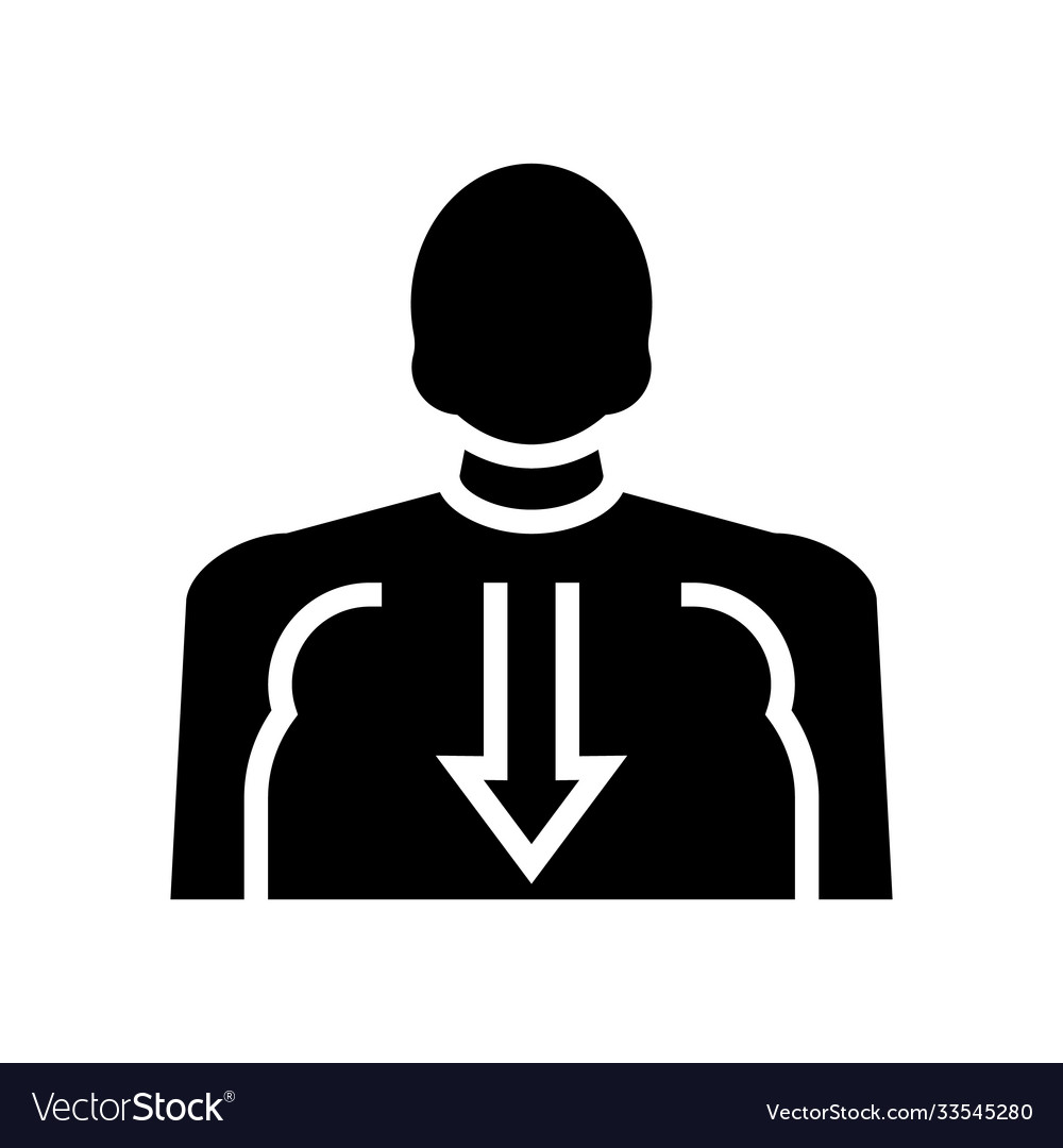 Bulimia psychological problems glyph icon Vector Image