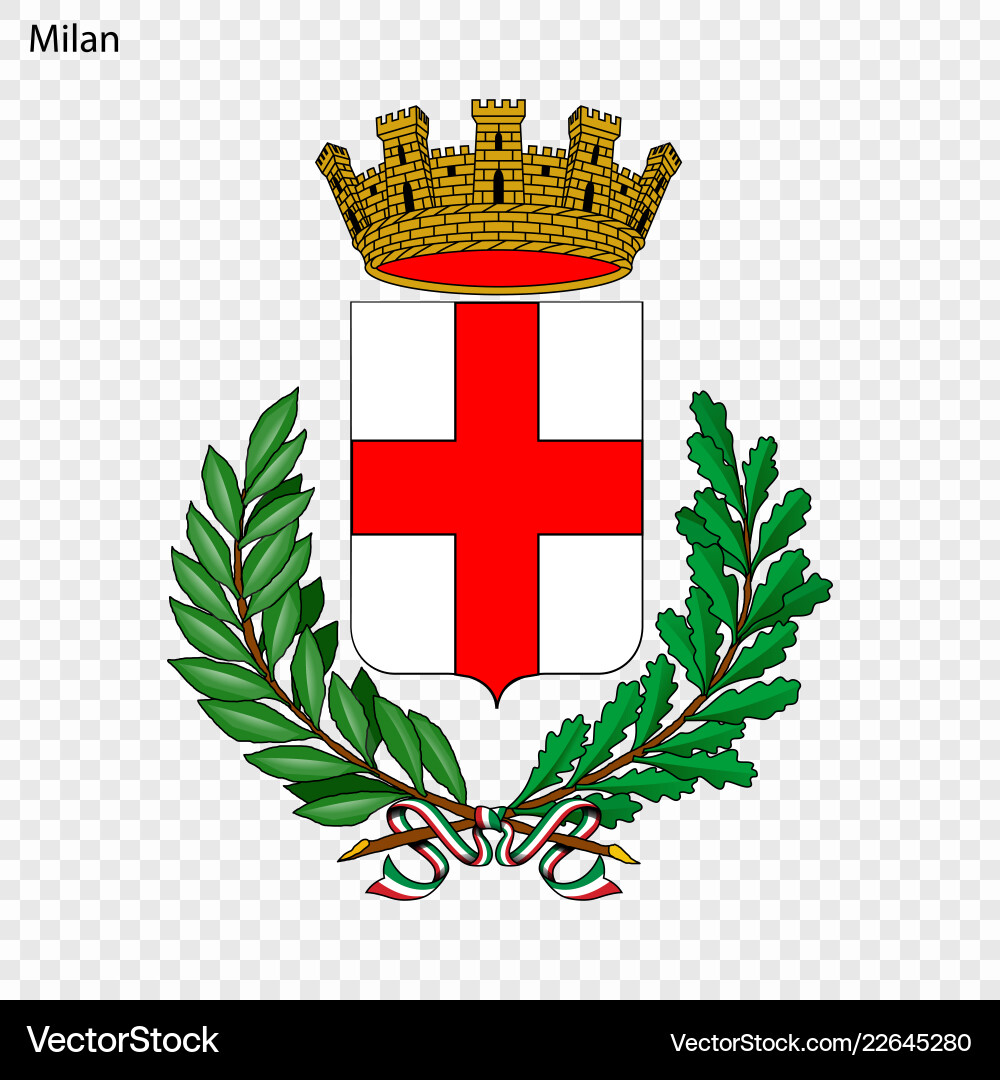 Emblem of milan Royalty Free Vector Image - VectorStock