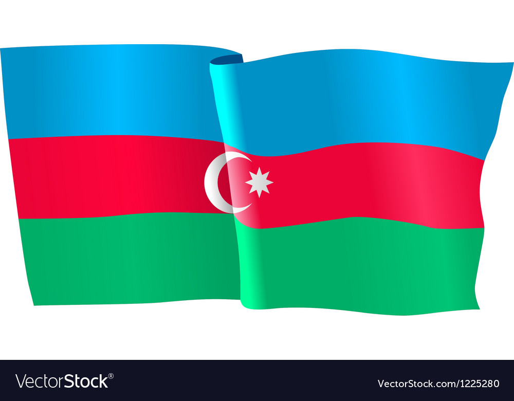 Flag of azerbaijan Royalty Free Vector Image - VectorStock