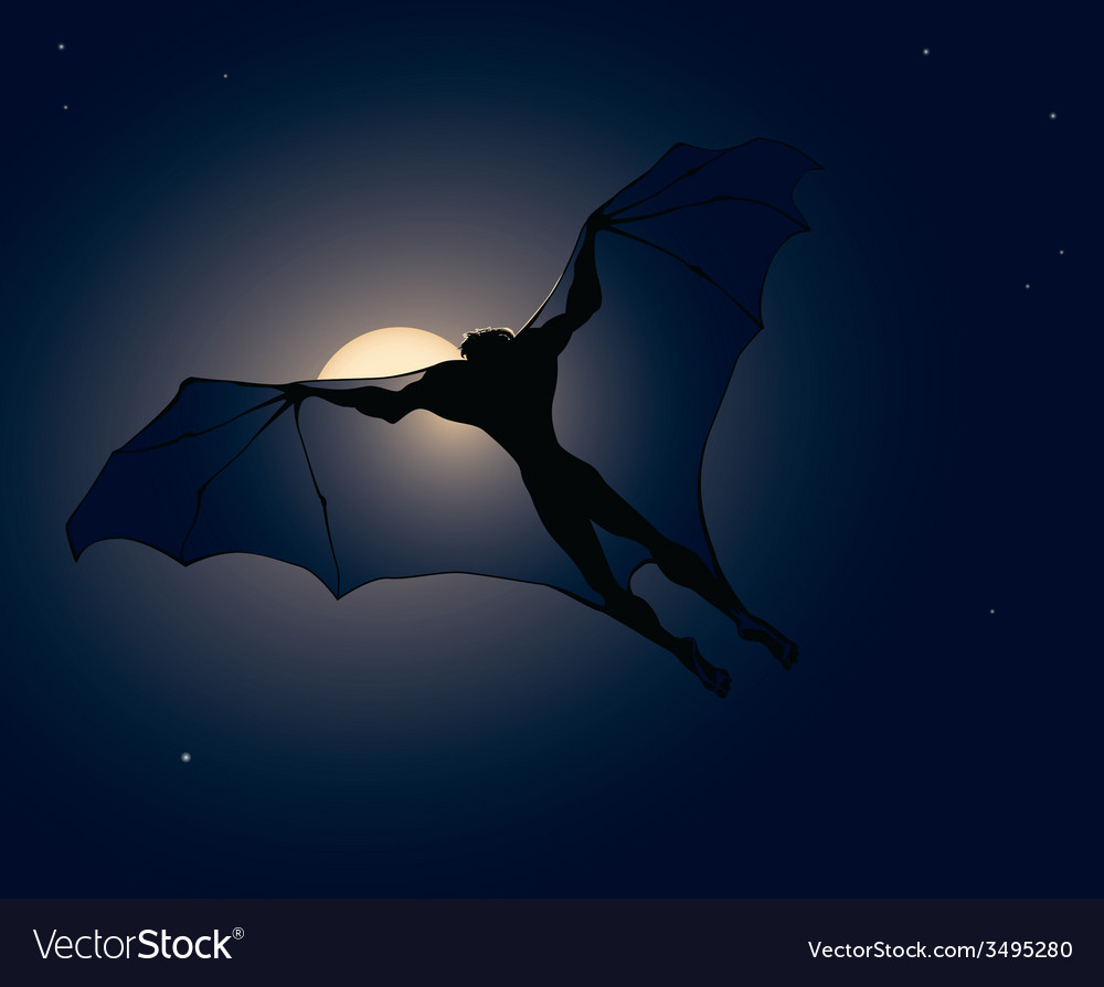 Flying vampire Royalty Free Vector Image - VectorStock