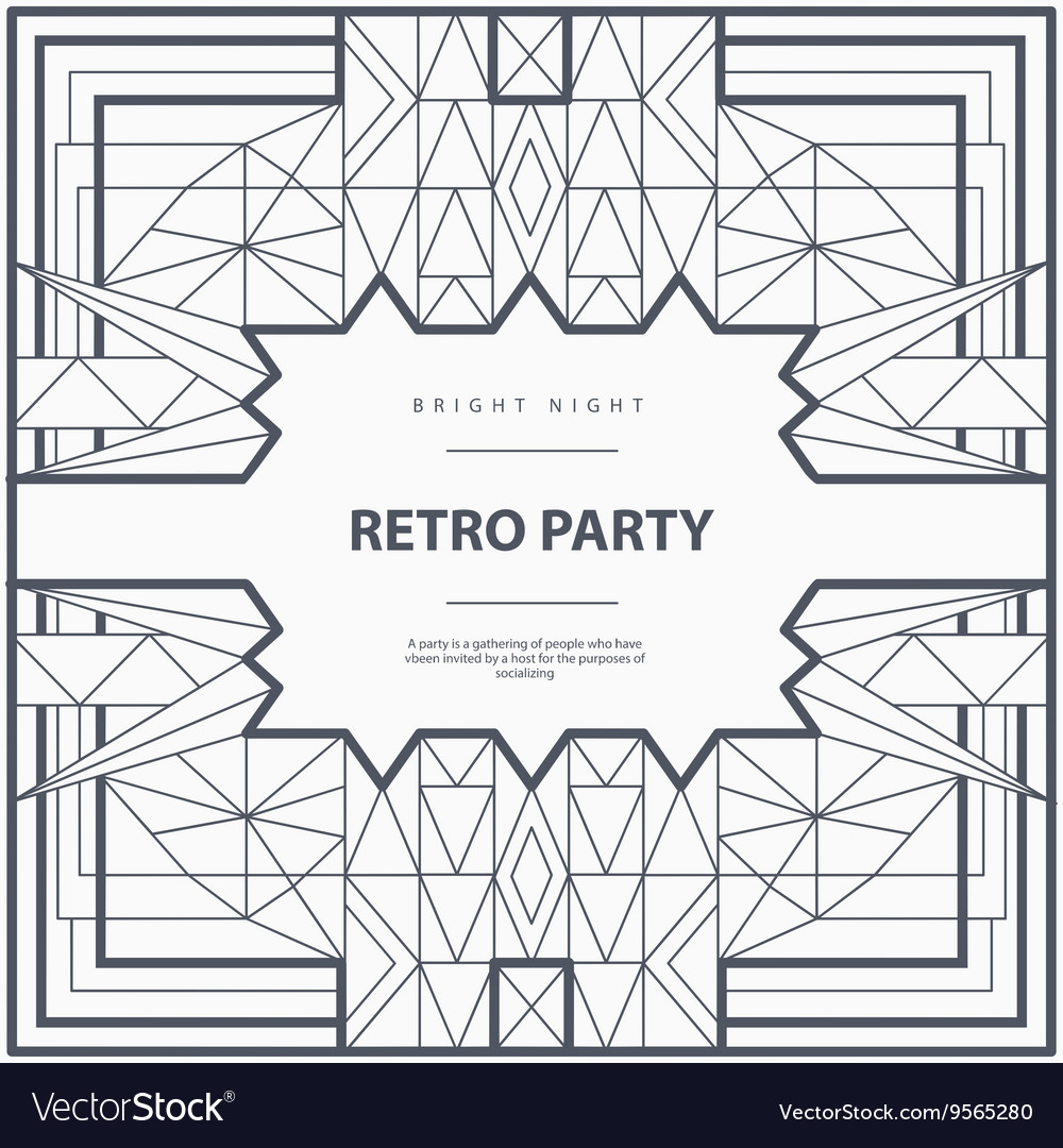 Geometric line frame Royalty Free Vector Image