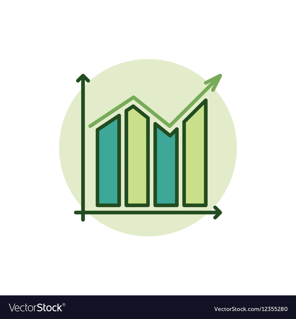 Graph green icon Royalty Free Vector Image - VectorStock Graph green icon Royalty Free Vector Image - VectorStock