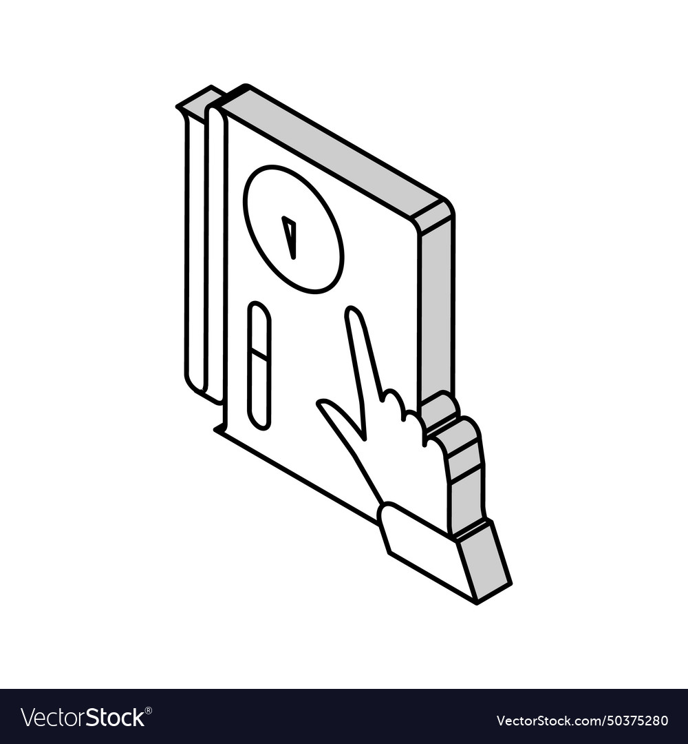 Guide information isometric icon Royalty Free Vector Image