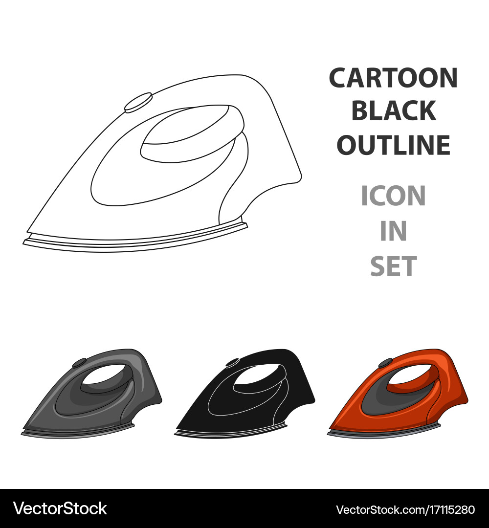 Iron for ironing dry cleaning single icon Vector Image