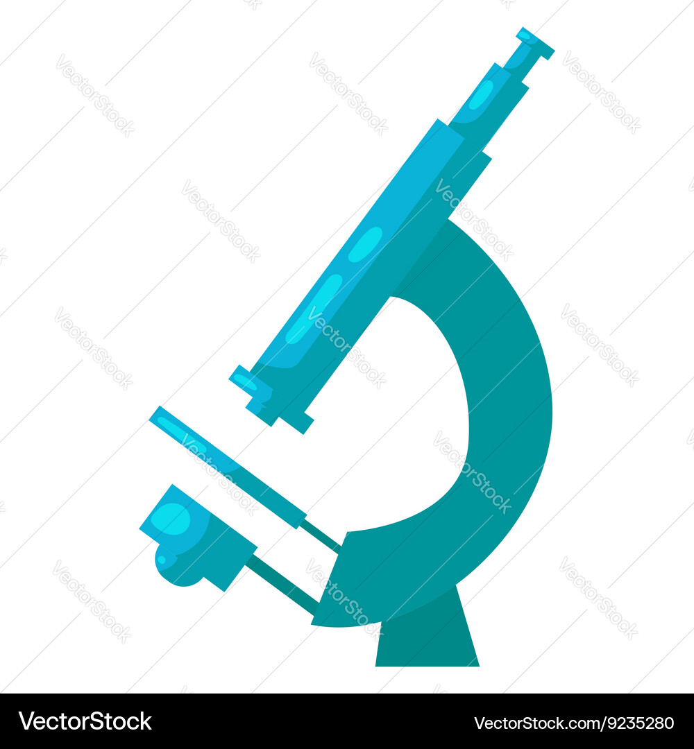 Microscope icon in cartoon style Royalty Free Vector Image