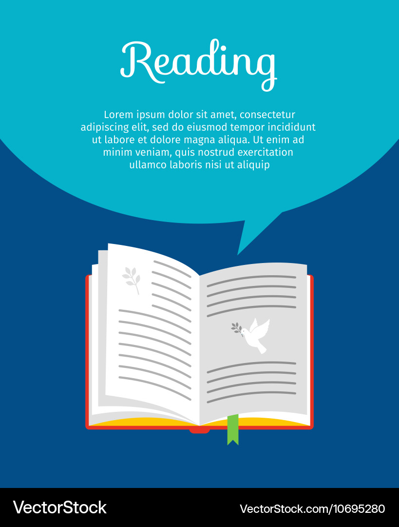 Reading Book Concept Royalty Free Vector Image