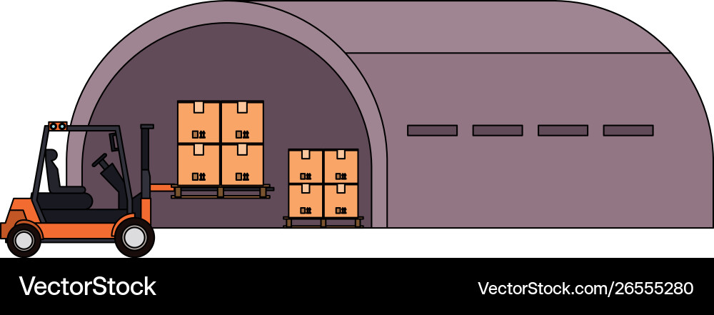 Shipping logistic delivery cargo cartoon Vector Image