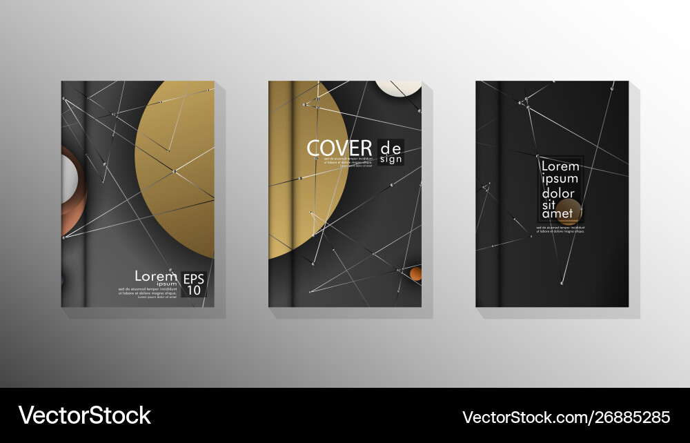 Abstract book cover design with a galaxy Vector Image