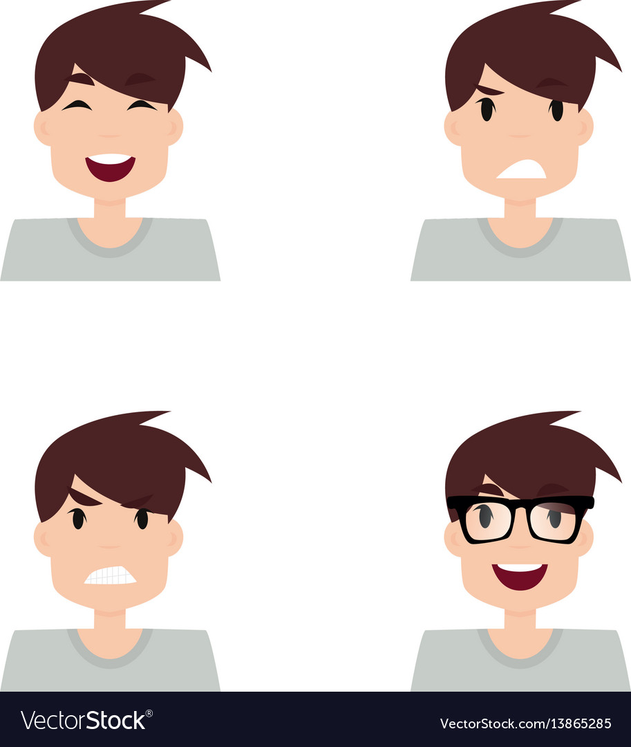 Boy expression faces Royalty Free Vector Image