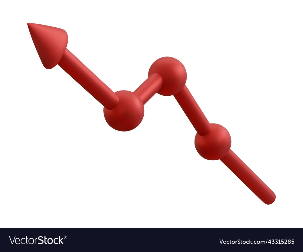 Business graph growth progress arrow isolated Vector Image Business graph growth progress arrow isolated Vector Image