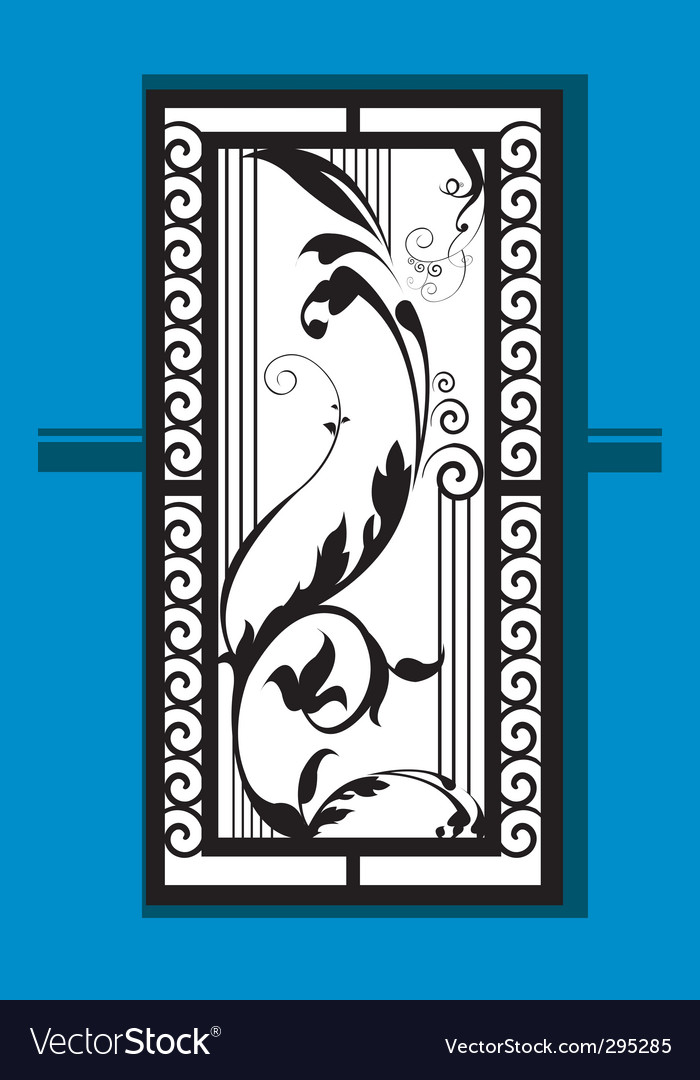 Decorated window Royalty Free Vector Image - VectorStock