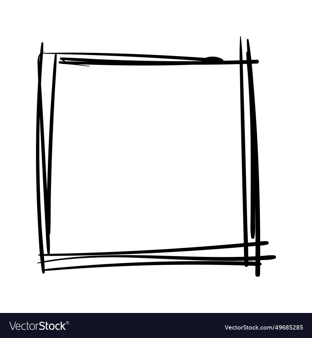 Hand drawn frames handdrawn square frame Vector Image