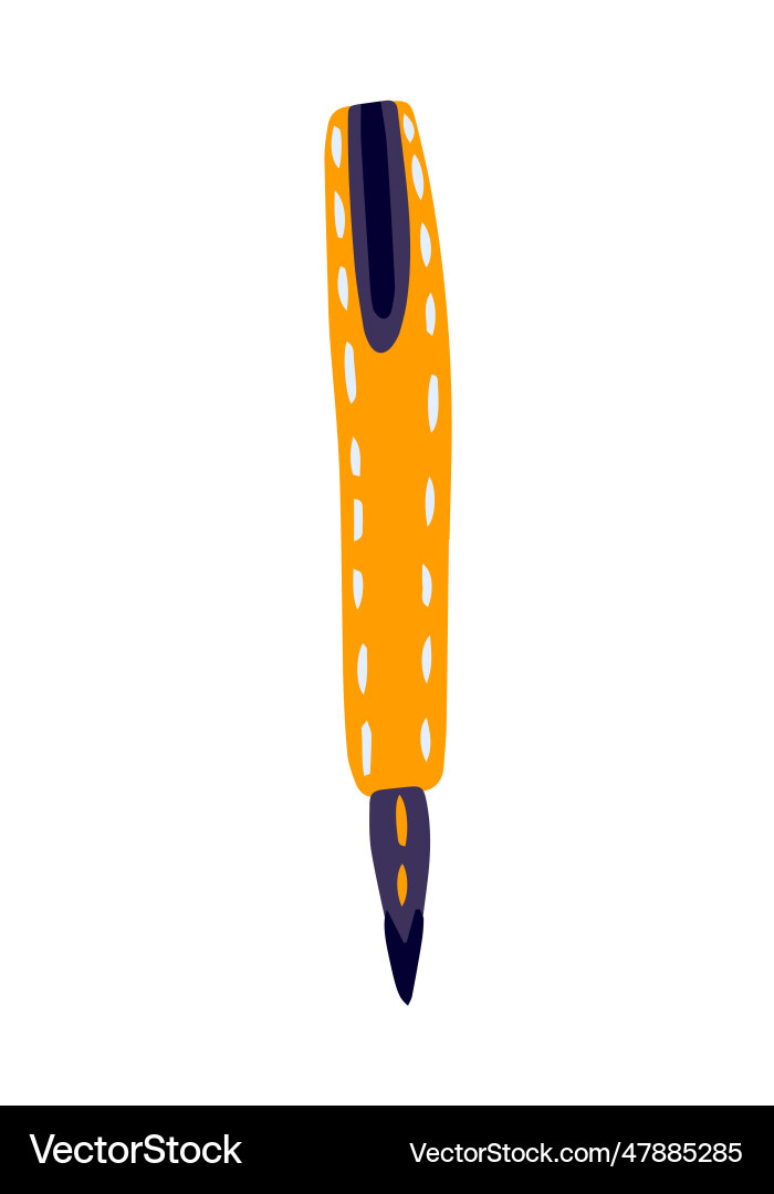 Ink pen hand drawn Royalty Free Vector Image - VectorStock