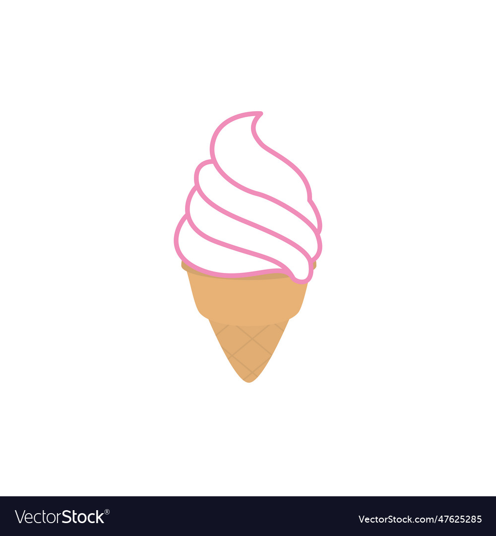 Isolated colored ice cream outline icon Royalty Free Vector Isolated colored ice cream outline icon Royalty Free Vector