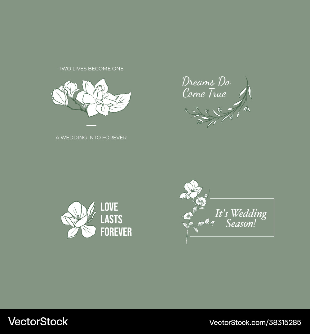 Logo with wedding ceremony concept design Vector Image