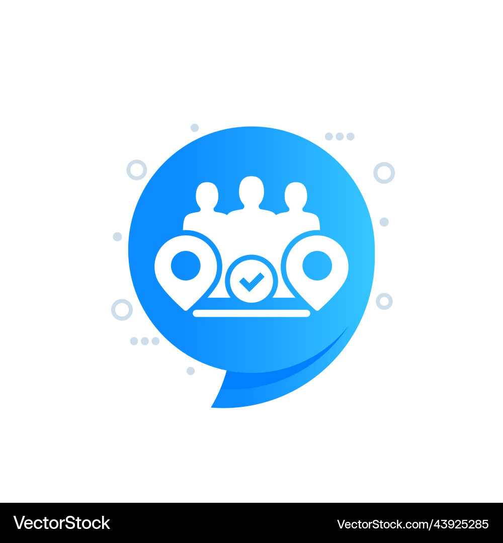 Relocate personnel or relocation icon Royalty Free Vector