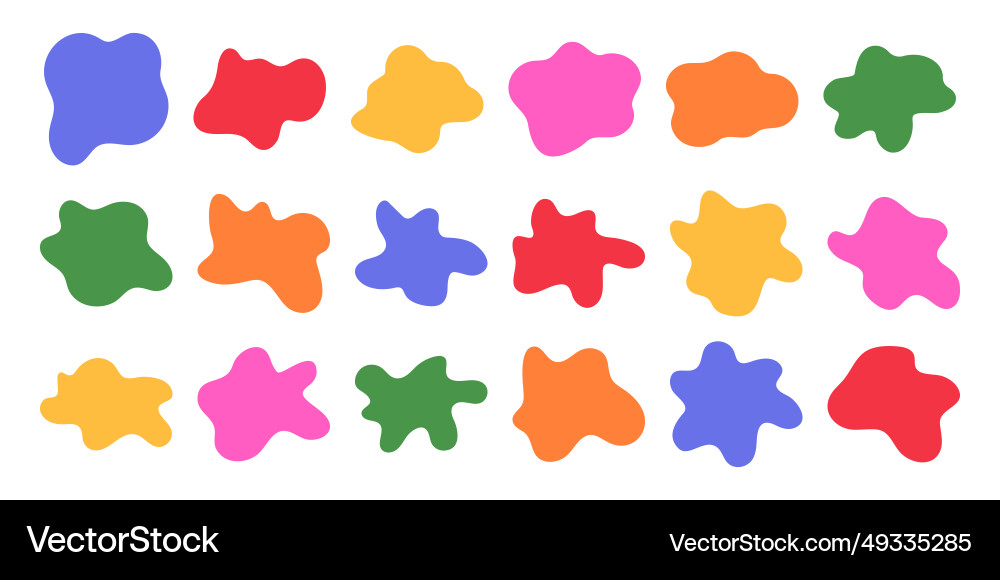 Set freeform of organic irregular shape Royalty Free Vector