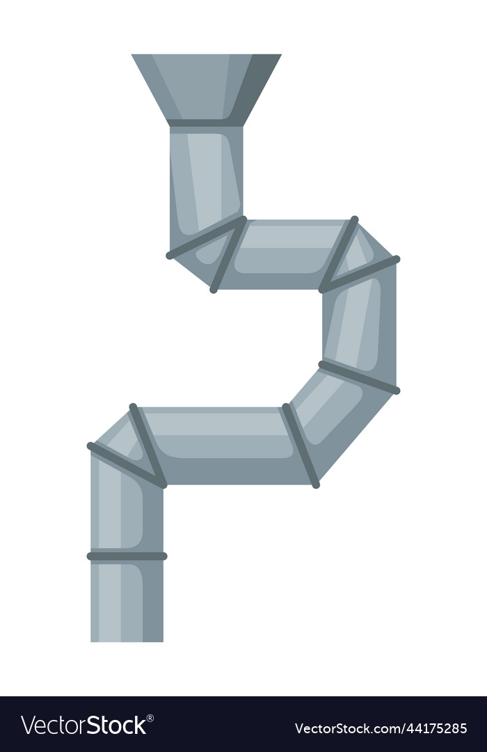 Ventilation pipe vent system element isolated Vector Image