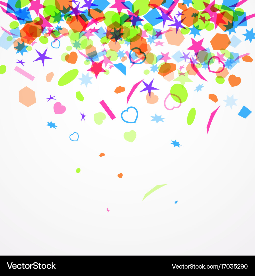 Abstract festive background with colorful confetti