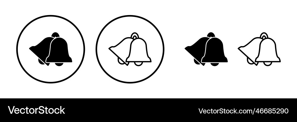 Bell icon in trendy flat style isolated Royalty Free Vector