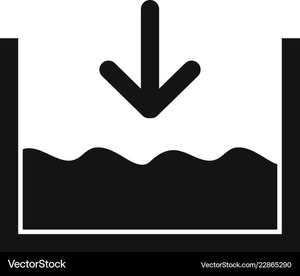 Below sea level icon Royalty Free Vector Image