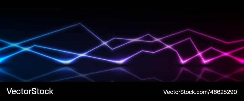 Blue purple neon curved lines abstract technology Vector Image