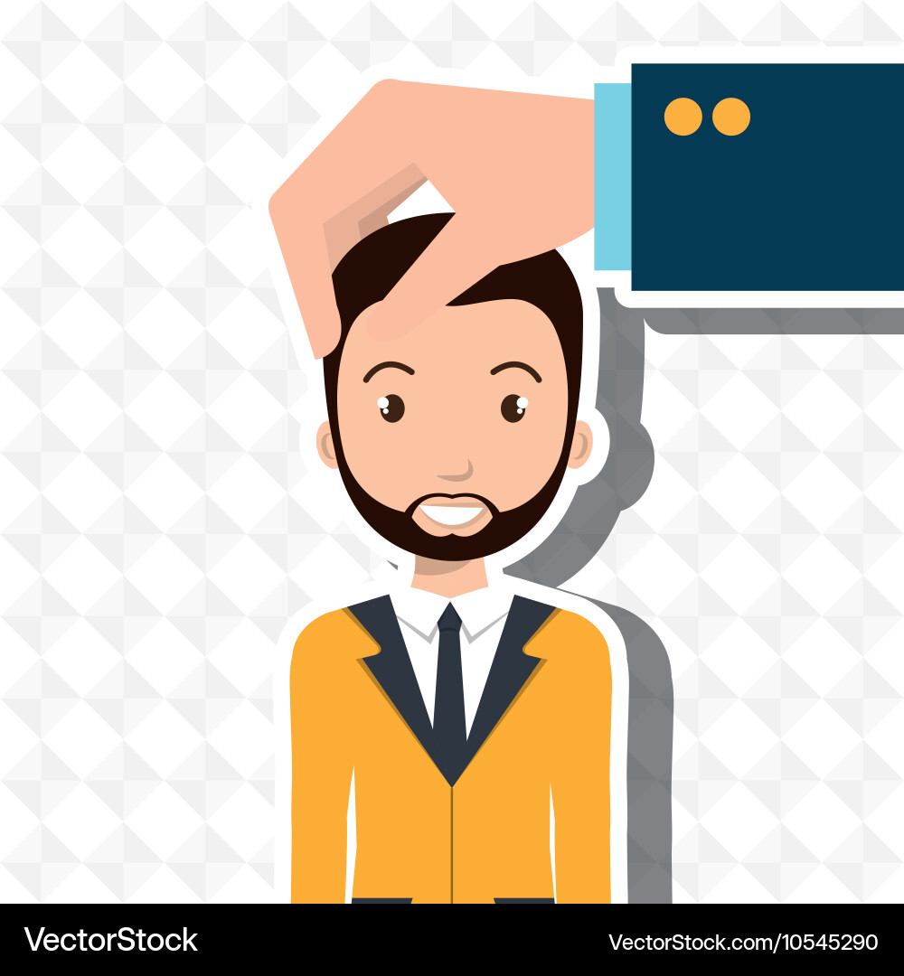 Choose find person man Royalty Free Vector Image