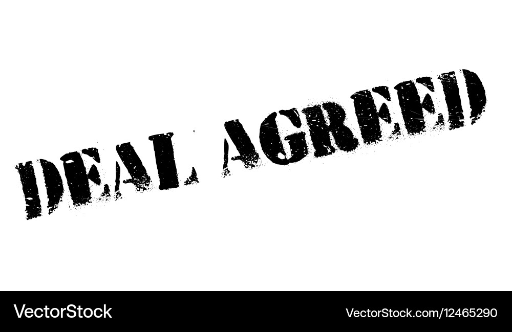 Deal agreed rubber stamp Royalty Free Vector Image
