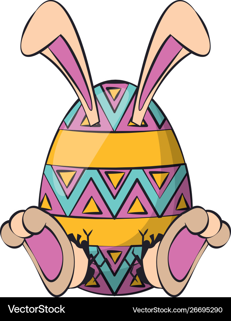 Easter happy tradition celebration cartoon Vector Image