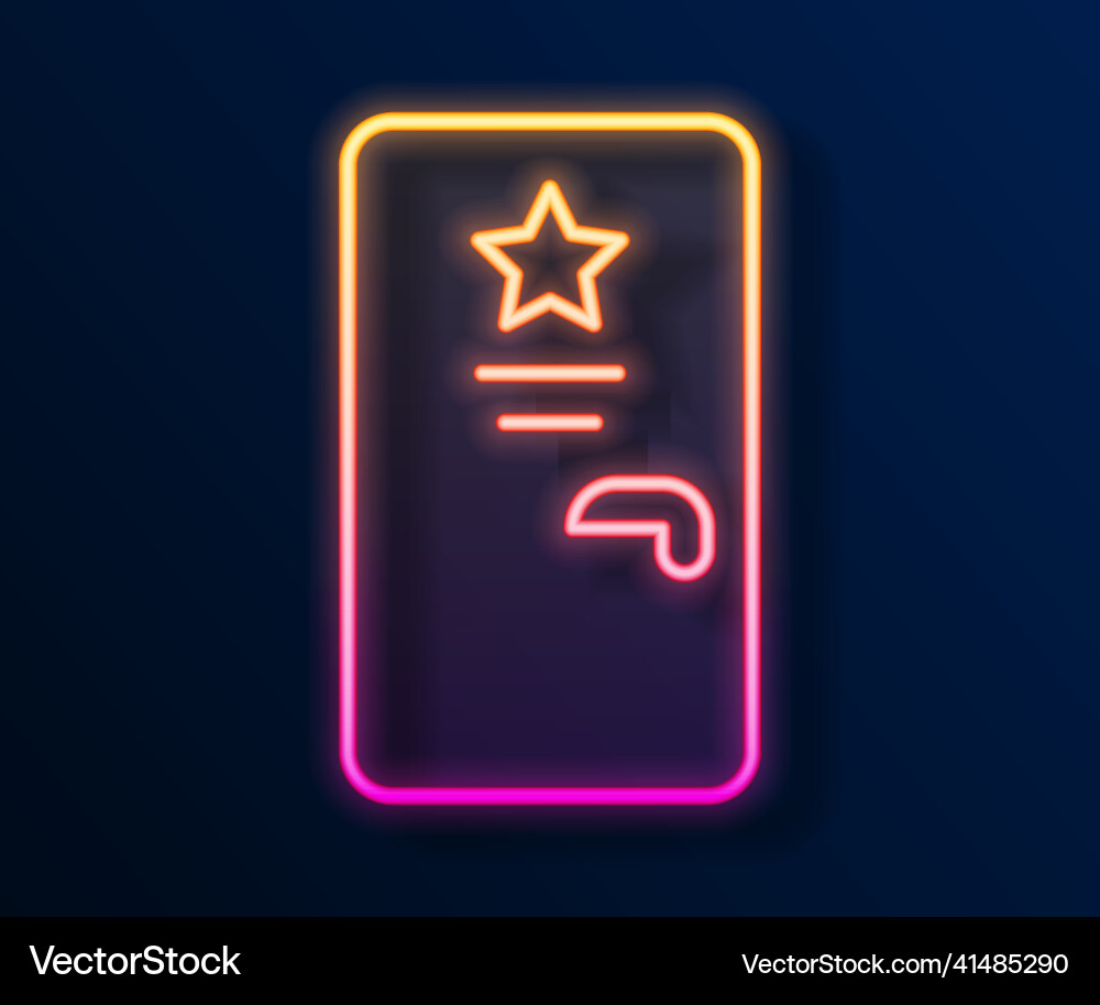 Glowing neon line backstage icon isolated on black