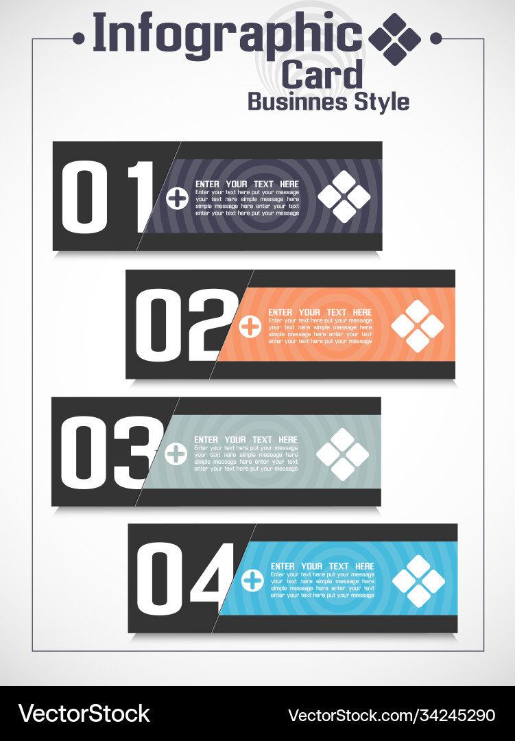 Infographic businnes card style 2 Royalty Free Vector Image