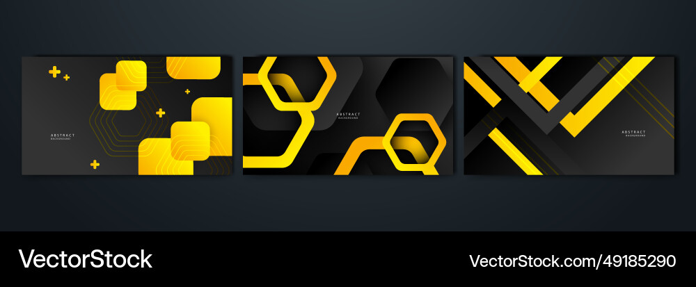Modern template corporate concept yellow black Vector Image