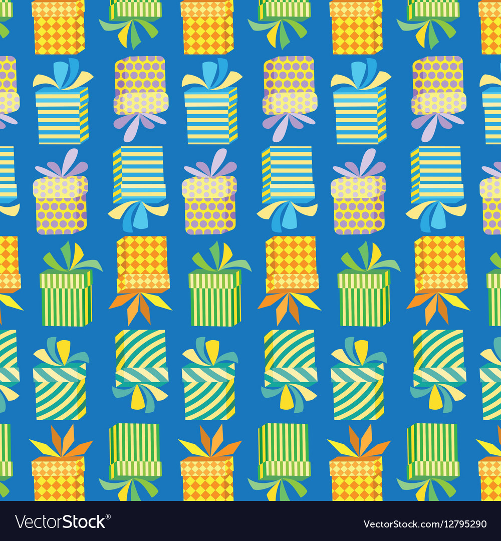 Pattern with gifts Royalty Free Vector Image - VectorStock