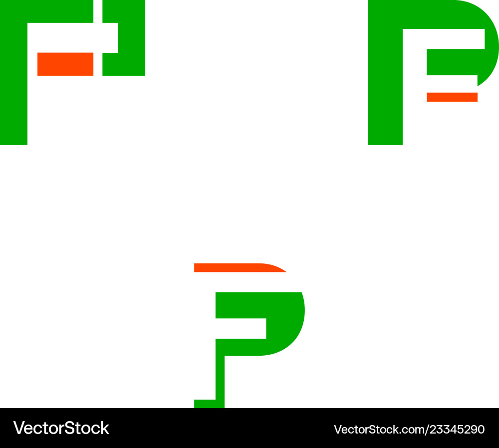 Set of initial letter pf logo template design Vector Image