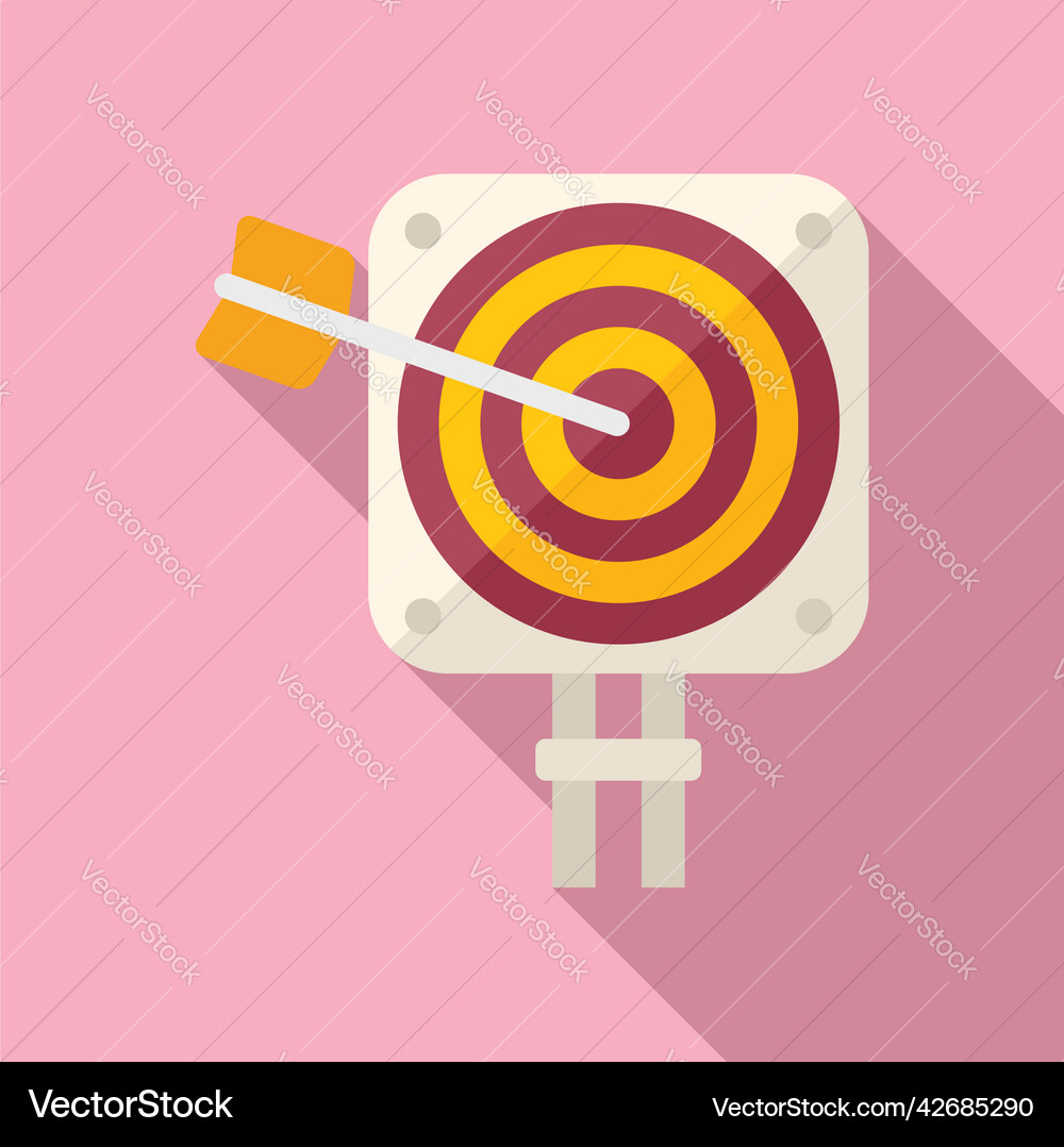 Solution new target icon flat creative Royalty Free Vector