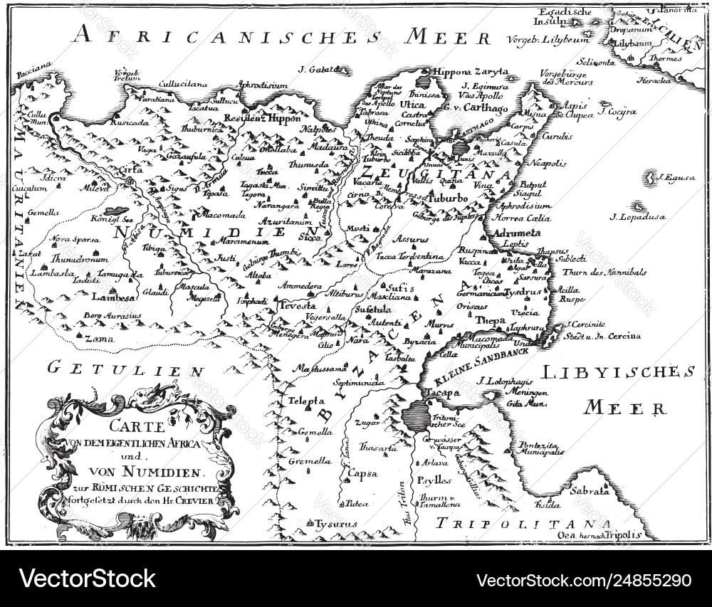 Vintage drawing or engraving antique map Vector Image