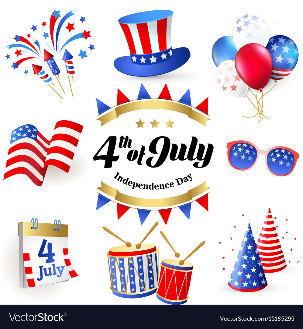4th july independence day of united states amer Vector Image