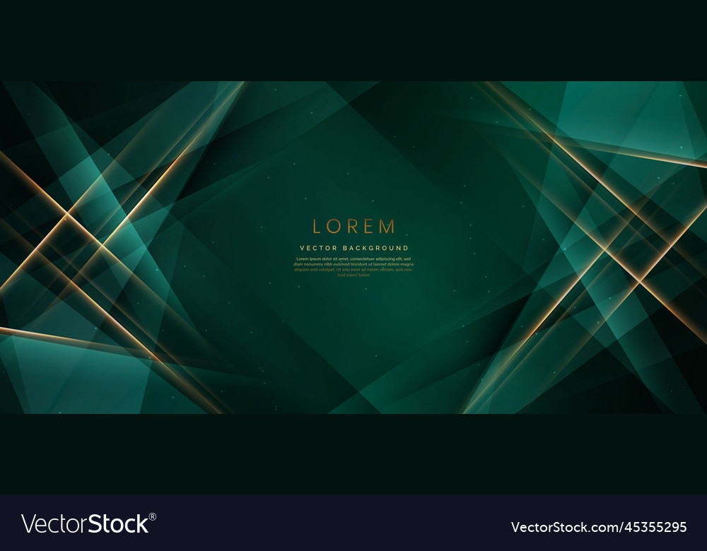 Abstract elegant green background with golden Vector Image Abstract elegant green background with golden Vector Image