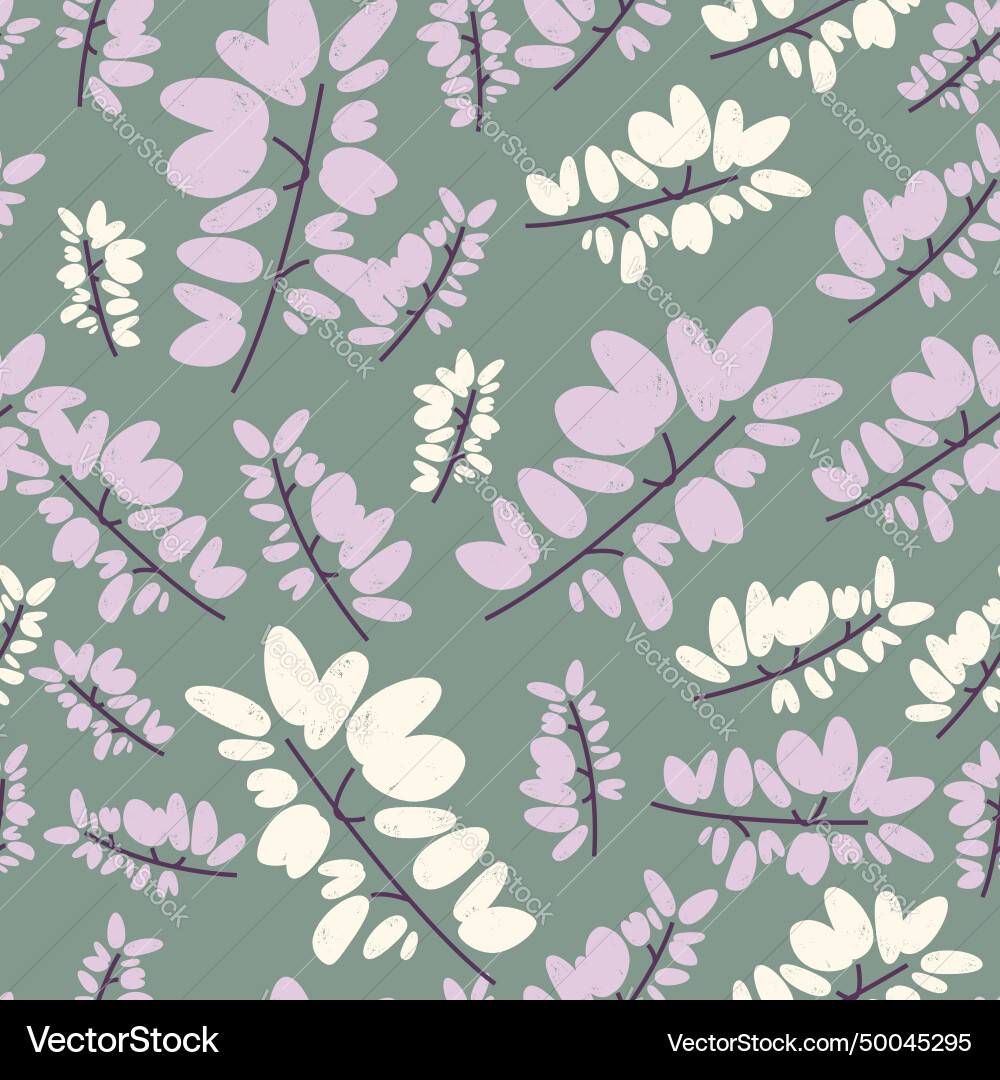 Floral branches seamless pattern fashion design Vector Image