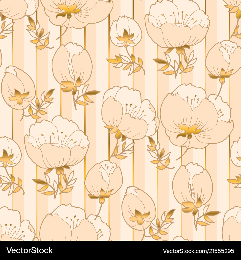 Ivory and beige luxury floral seamless pattern Vector Image
