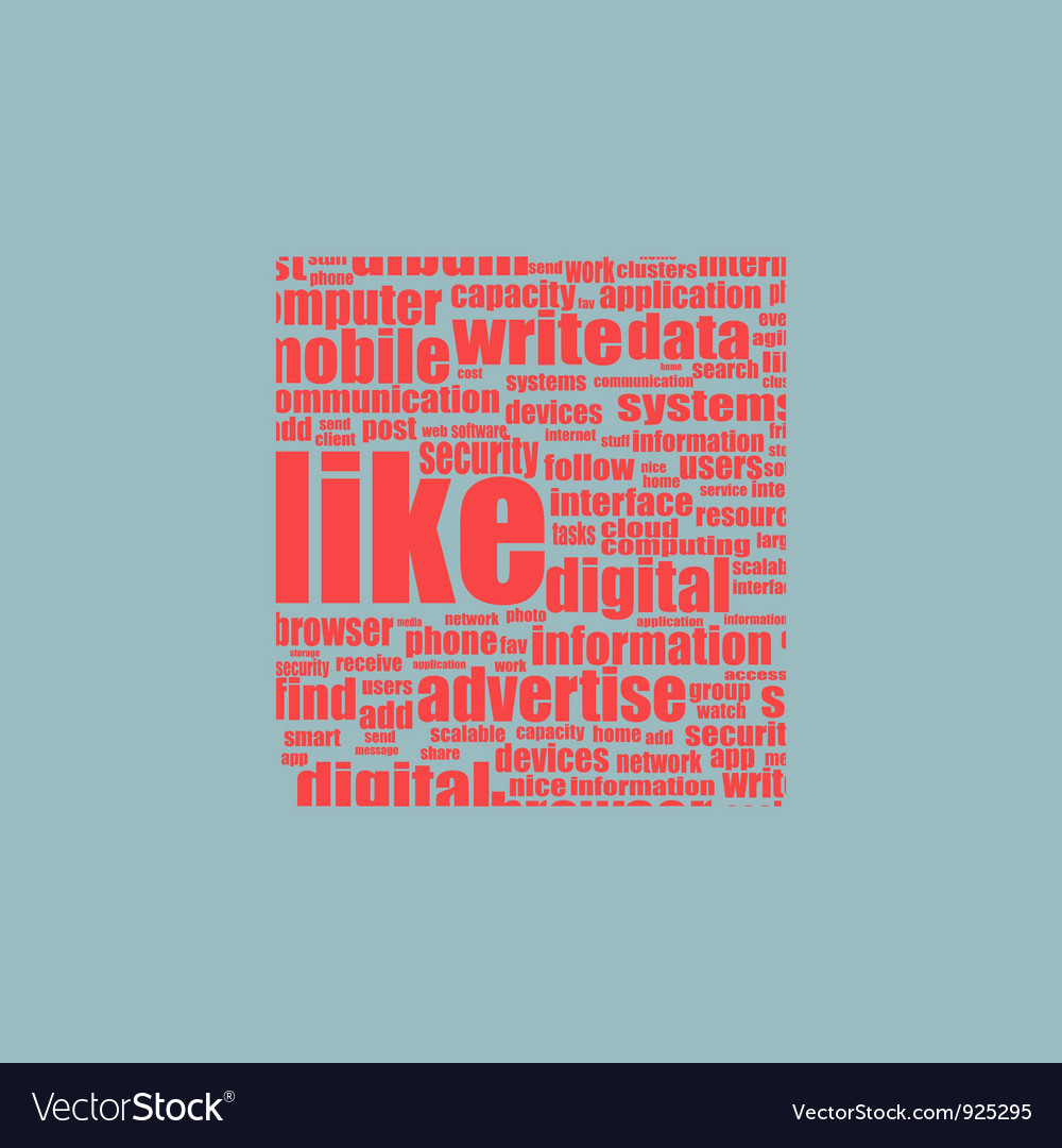 Like concept background Royalty Free Vector Image