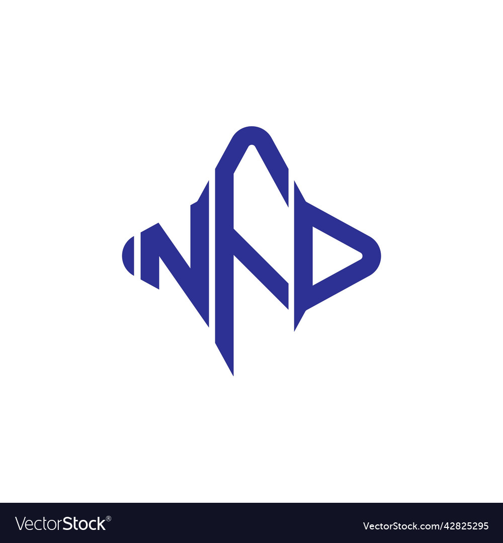 Nfd letter logo creative design with graphic Vector Image