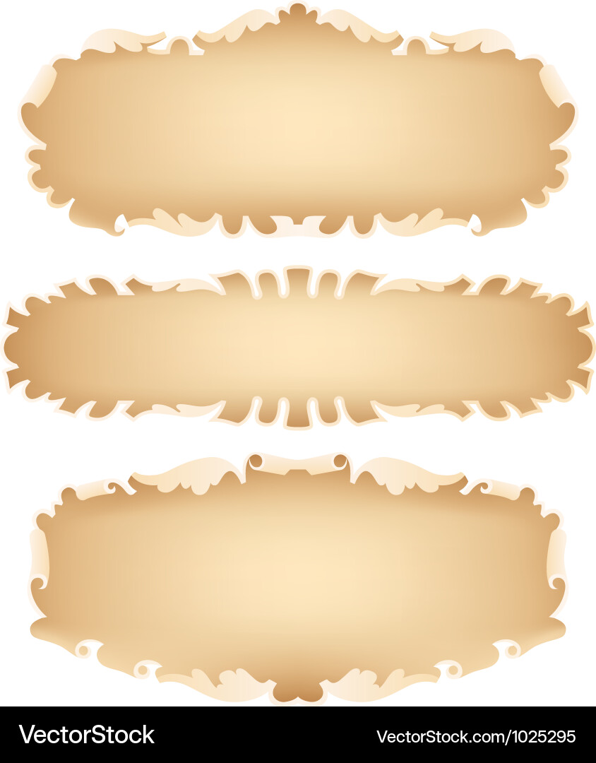 Old scroll set Royalty Free Vector Image - VectorStock