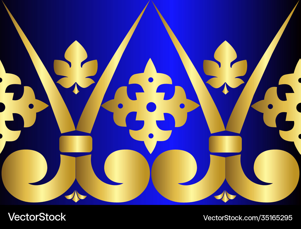 Retro ornament antique acanthus seamless pattern Vector Image