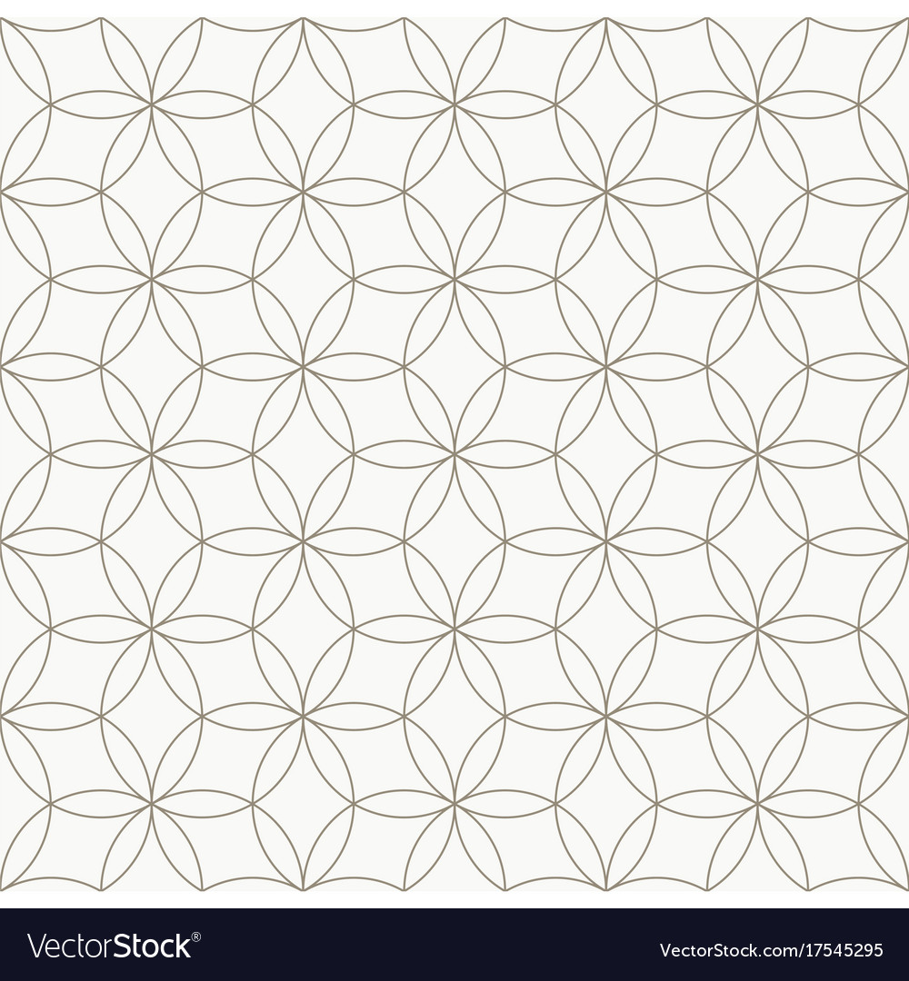 Seamless Geometric Pattern Circle Pattern Line Vector Image