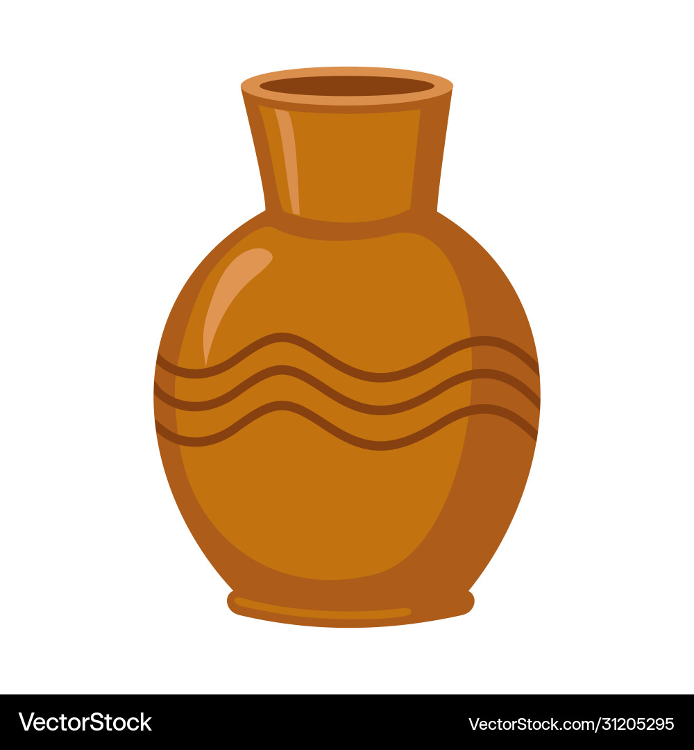 Vase and clay sign graphic Royalty Free Vector Image